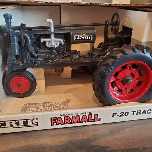 Toys | Farmall F2 Tractor Toy Black And Red Vintage Ertldeering Black ...